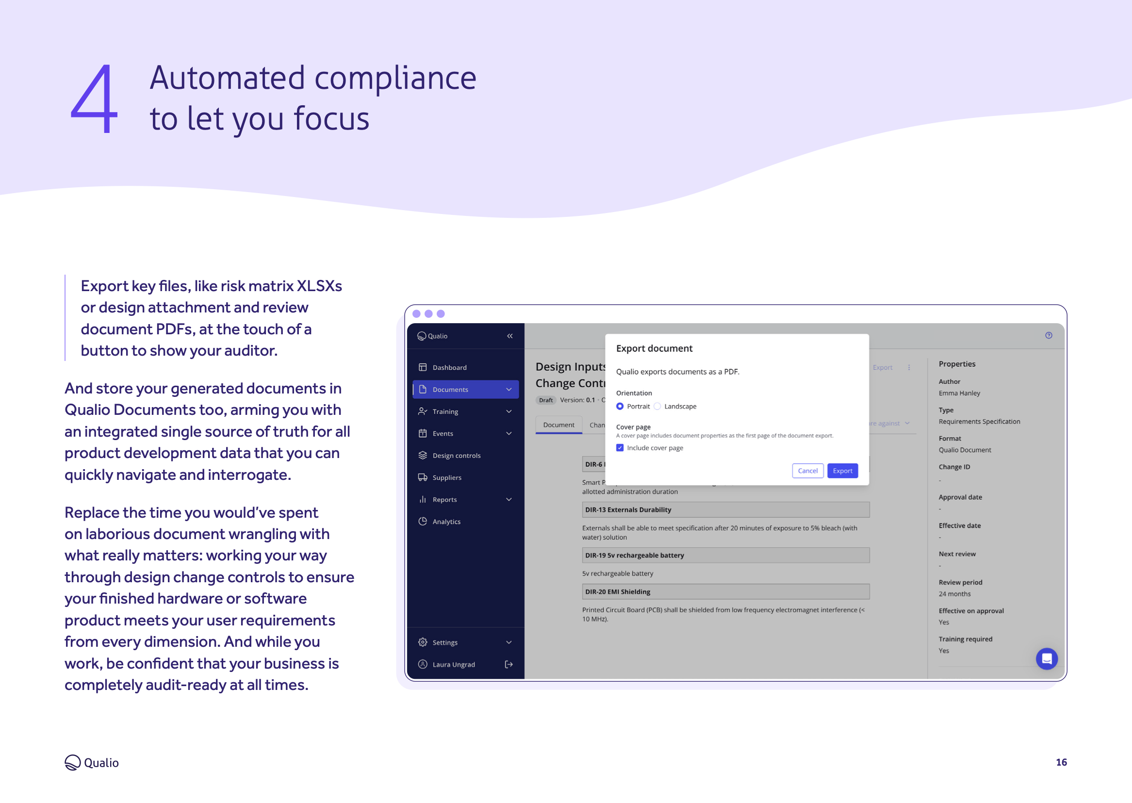 Design controls management datasheet